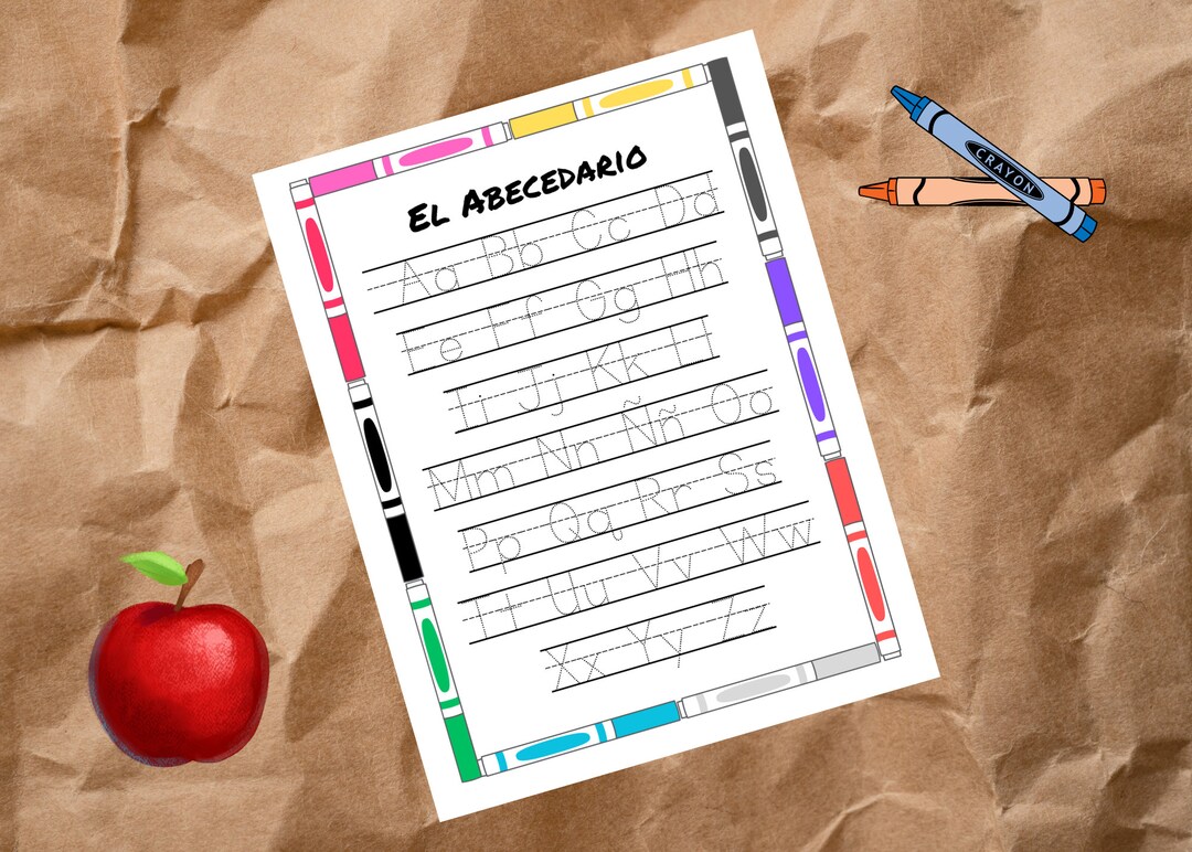 Spanish Alphabet Dotted Alphabet Tracing Workskeet for Spanish Learners ...