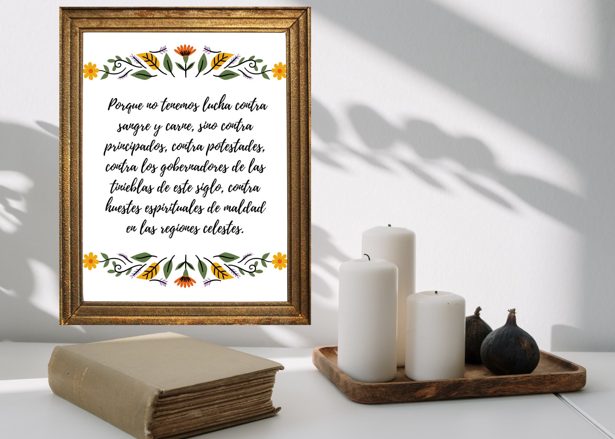 Efesios 6:12 Digital Print Bible Quote Biblical Home Decor Bible Decor ...