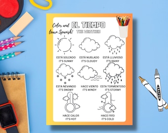 Spanish Coloring Activities Coloring Pages Spanish - Etsy