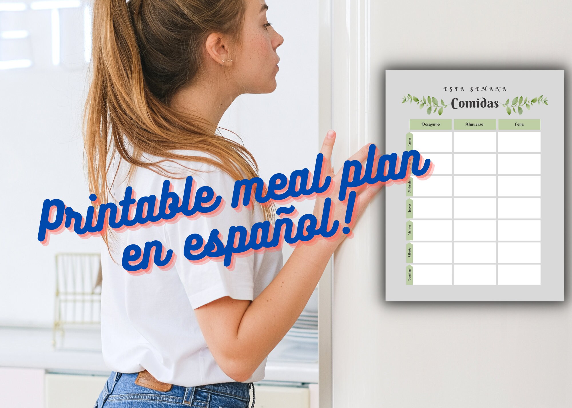 Plan Semanal De Comida Weekly Meal Plan Printable Meals for the Week ...