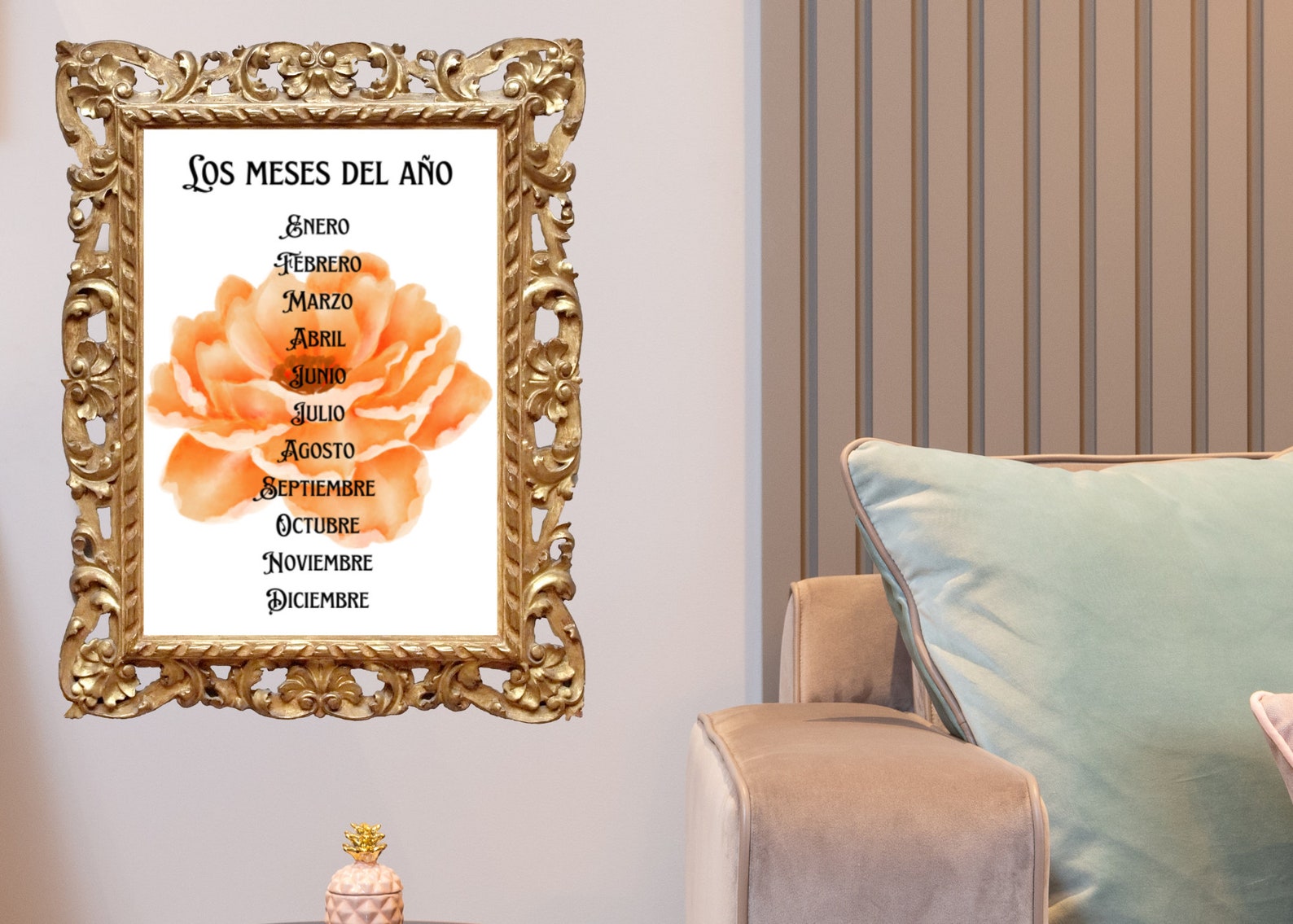 Los Meses Del Año Printable Months of the Year in Spanish Calendar ...