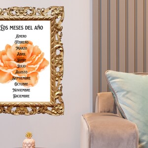 Los Meses Del Año Printable Months of the Year in Spanish Calendar ...