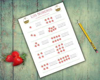 Spanish Numbers 1-10 Tracing Printable Flashcards for Preschoolers and ...