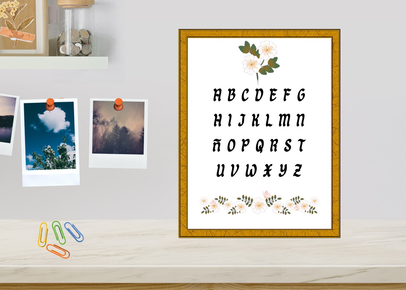 El Alfabeto El Abecedario the Spanish Alphabet Abecedario Nursery Art ...