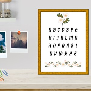 El Alfabeto El Abecedario the Spanish Alphabet Abecedario Nursery Art ...