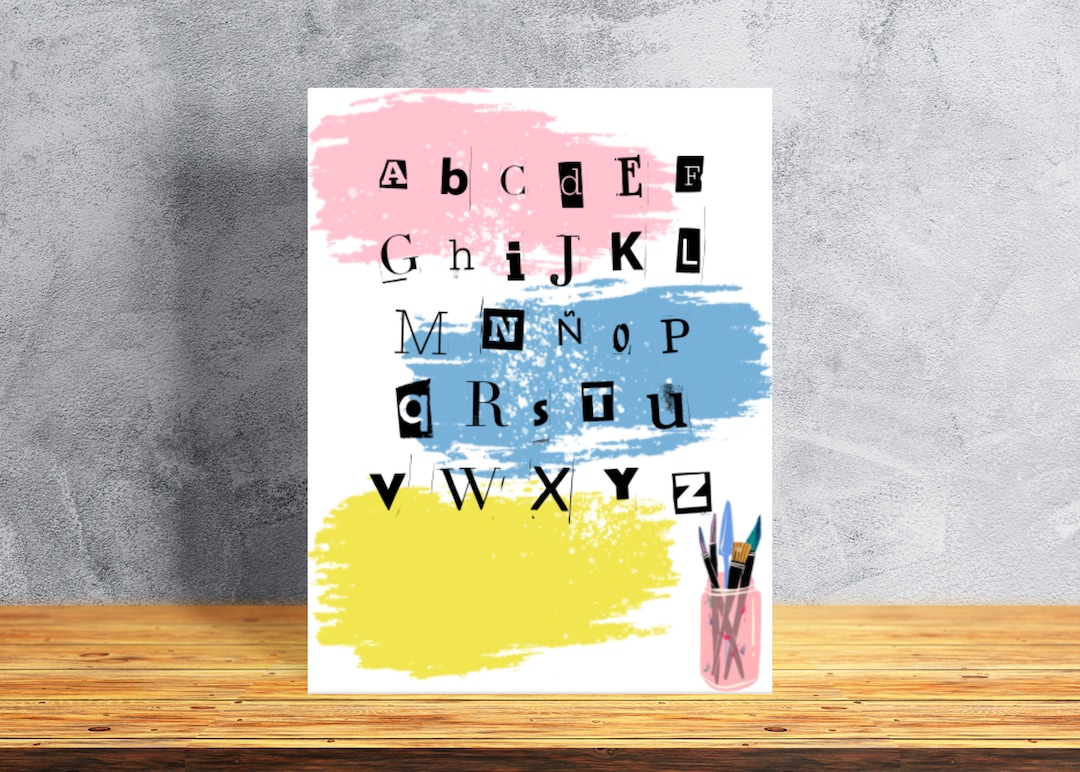 Spanish Alphabet Wall Art Printable - Etsy