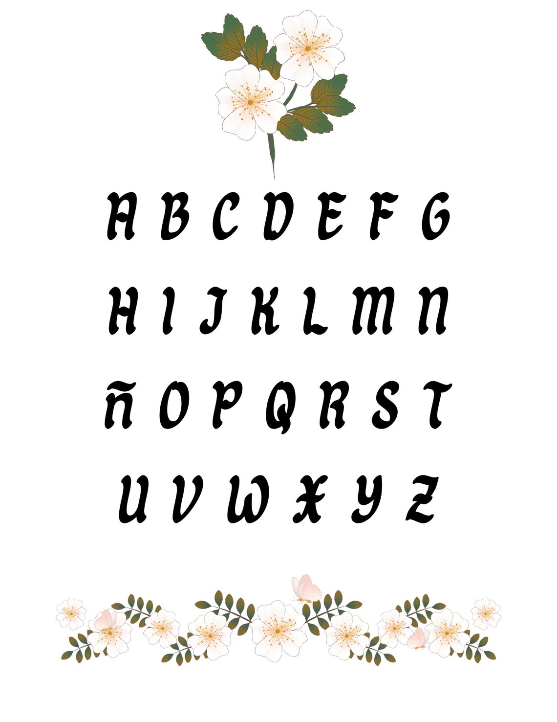 El Alfabeto El Abecedario the Spanish Alphabet Abecedario Nursery Art ...