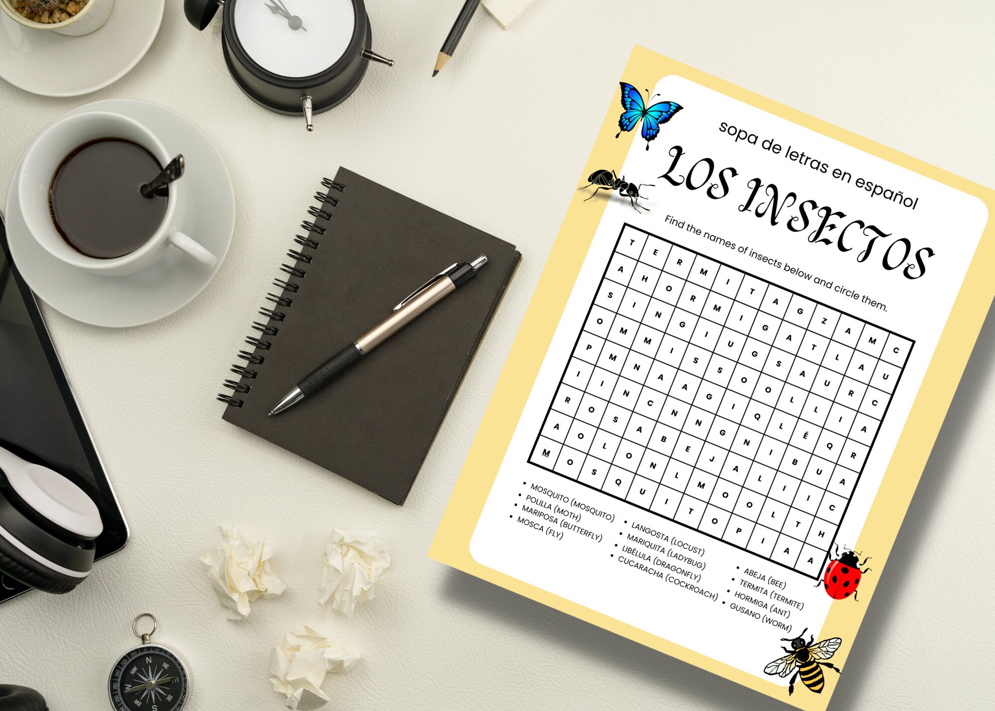 Sopa De Letra Word Search - Etsy