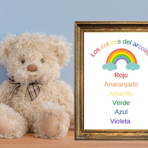 El Arcoiris Wall Art Rainbow Printable for Nursery or Kid's Room ...