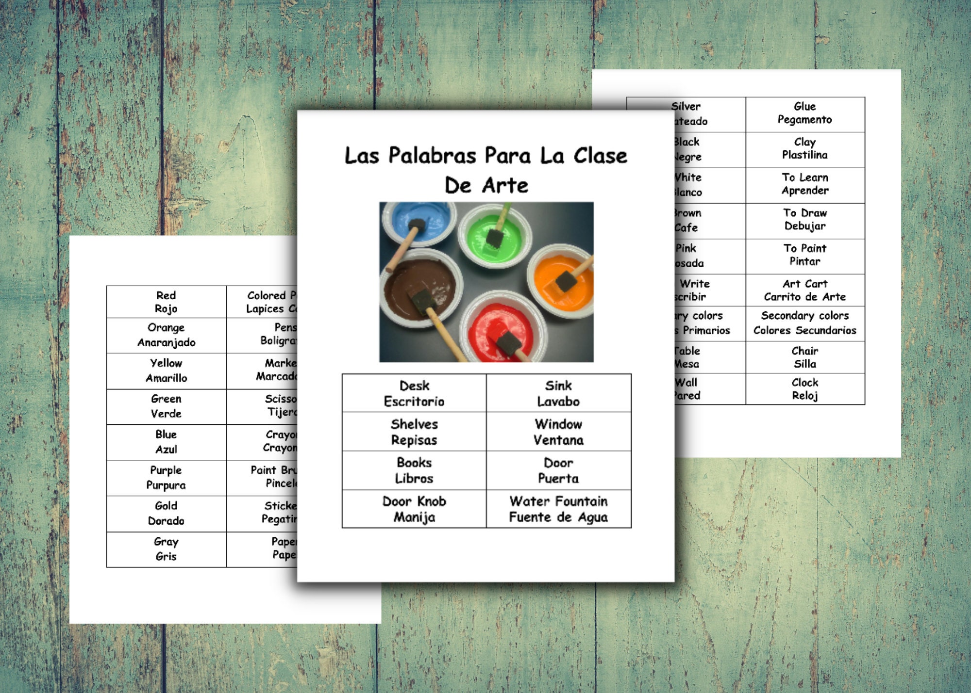 Art Class Labels Instant Download Art Supplies in Spanish Art ...