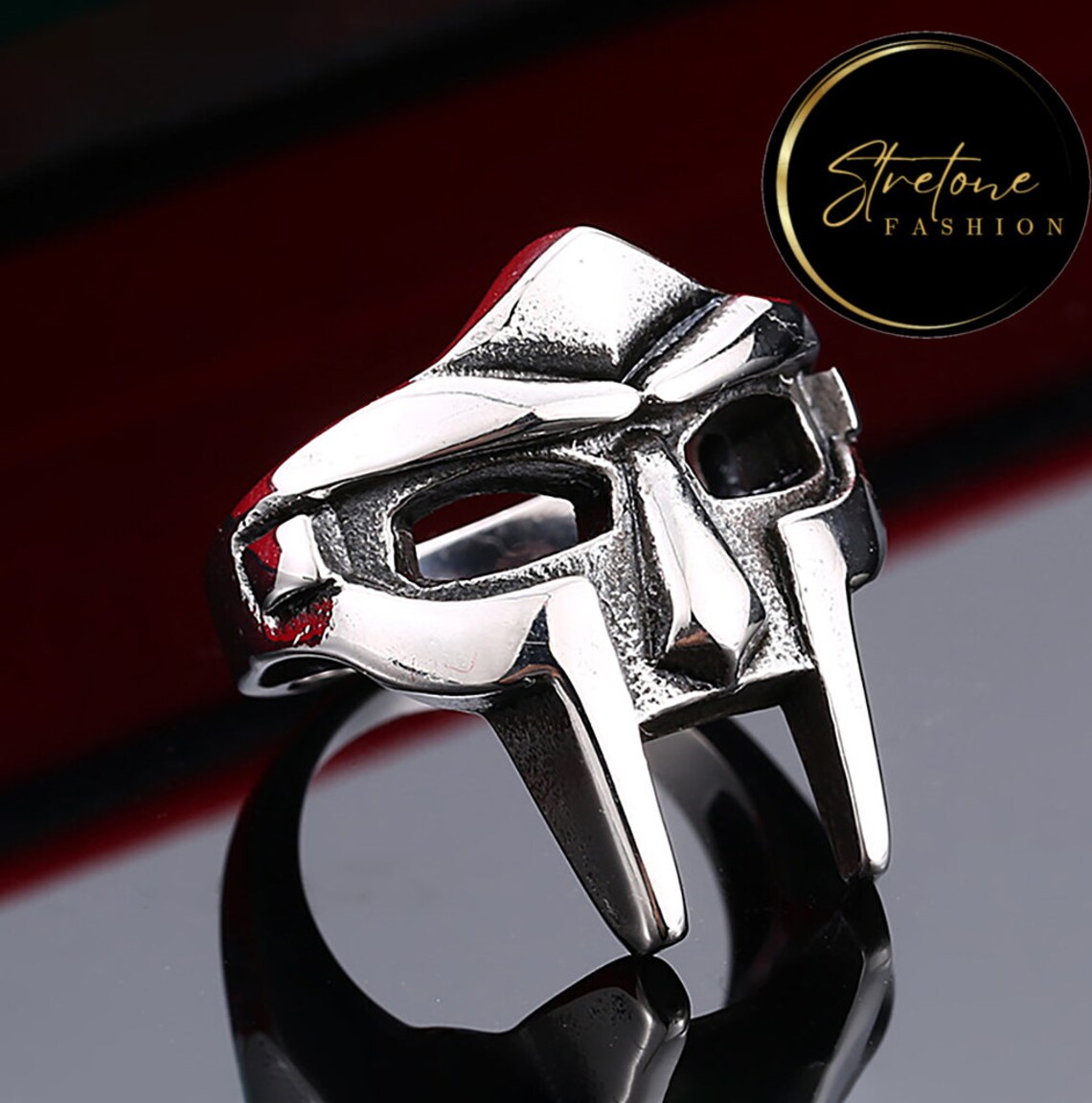 Mens Ring Egyptian Pharaoh Stainless Steel Punk Mf Doom Hip Hop Goth ...