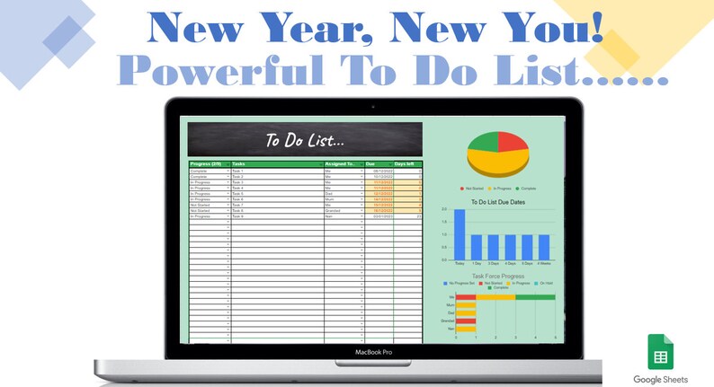To Do List Spreadsheet Template - Etsy