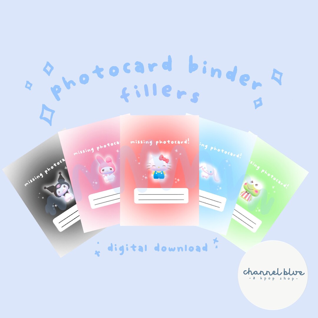 DIGITAL DOWNLOAD Missing Photocard Binder Fillers - Etsy