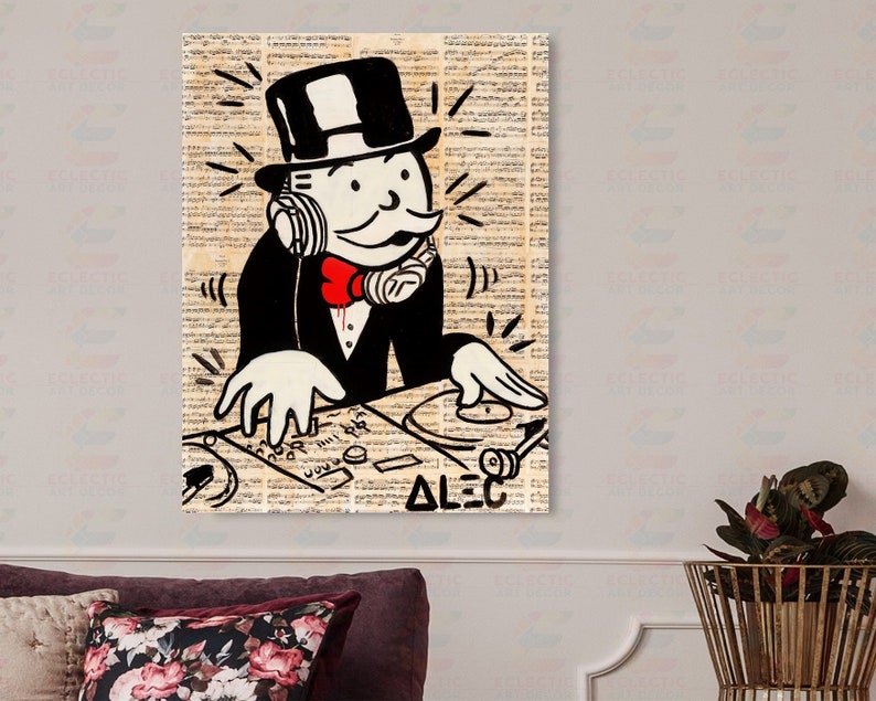 Alec Monopoly DJ MC Monopoly Canvas Wrap UV Printed - Etsy