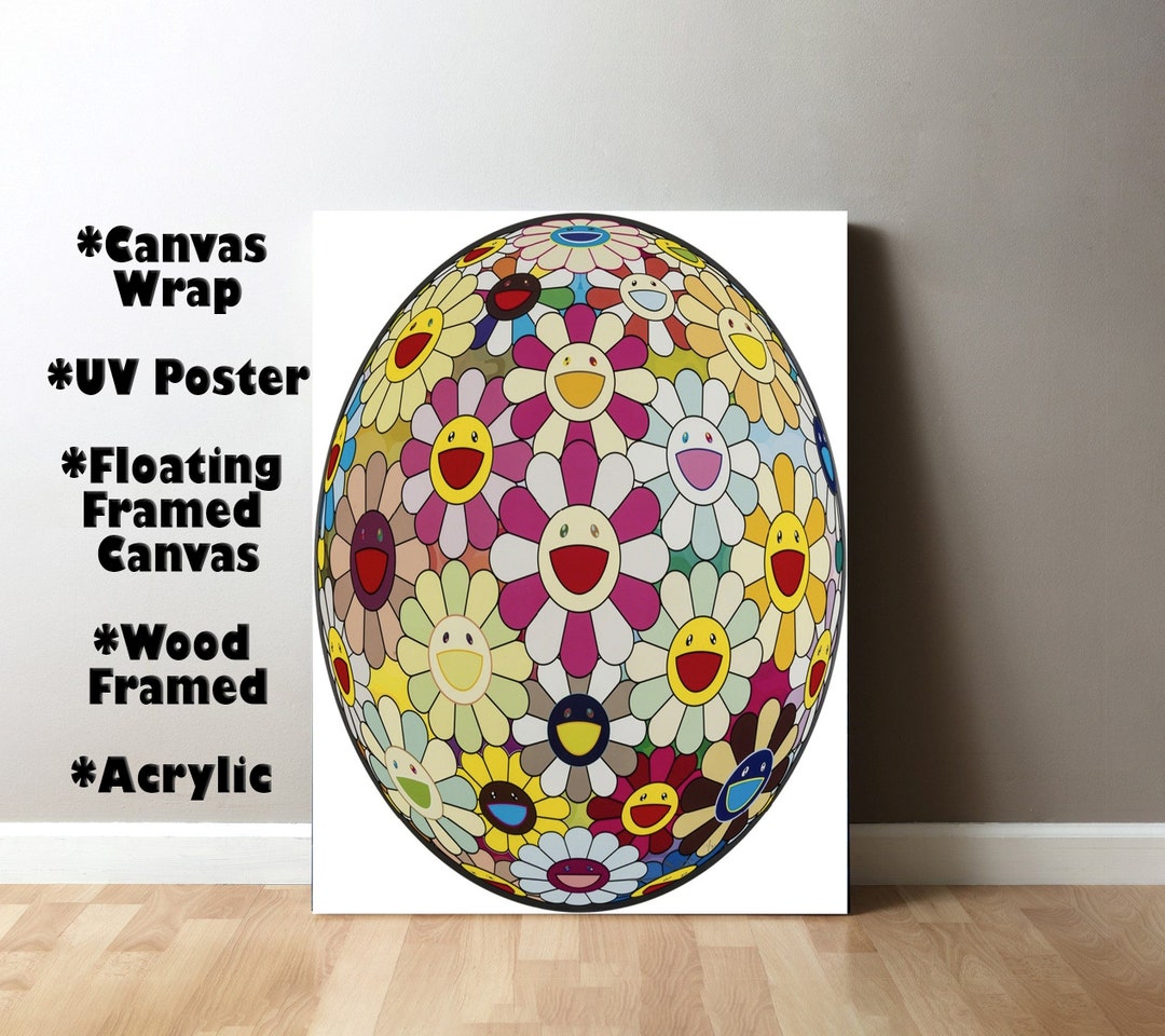 Takashi Murakami 3D Flower Ball Canvas Wrap UV Printed - Etsy
