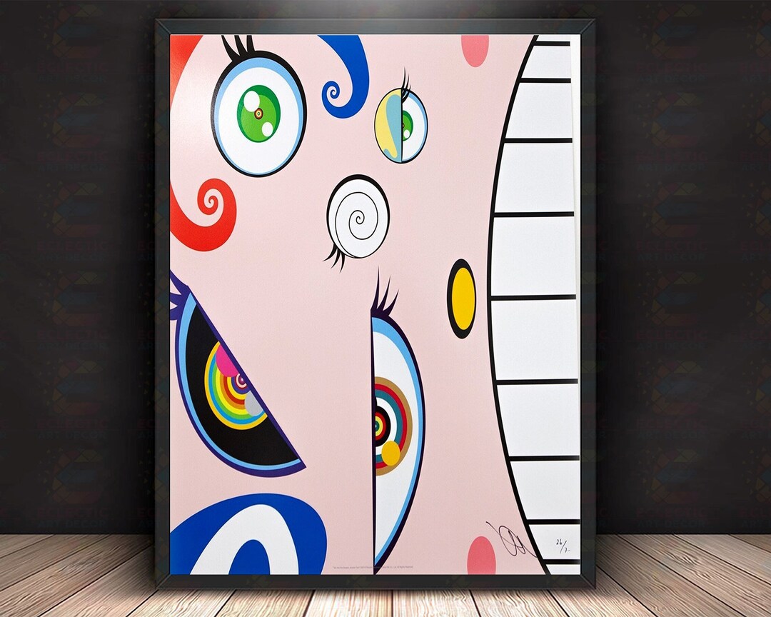 Takashi Murakami Jocular Clan 4 Canvas Wrap UV Printed Poster Floating ...