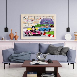 Alec Monopoly monaco Racing Nascar Canvas Wrap UV Printed Poster ...