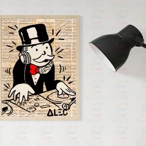 Alec Monopoly DJ MC Monopoly Canvas Wrap UV Printed Poster Floating ...