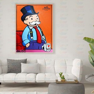 Alec Monopoly Monopoly Boss With Coffee Canvas Wrap UV Printed Poster ...