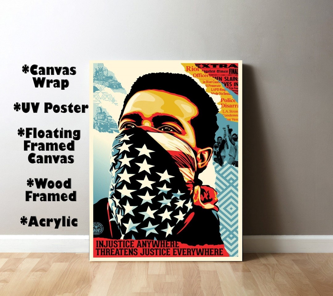 USA American Rage Canvas Wrap UV Printed Poster Floating Framed Canvas ...