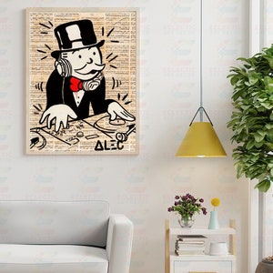 Alec Monopoly DJ MC Monopoly Canvas Wrap UV Printed Poster Floating ...