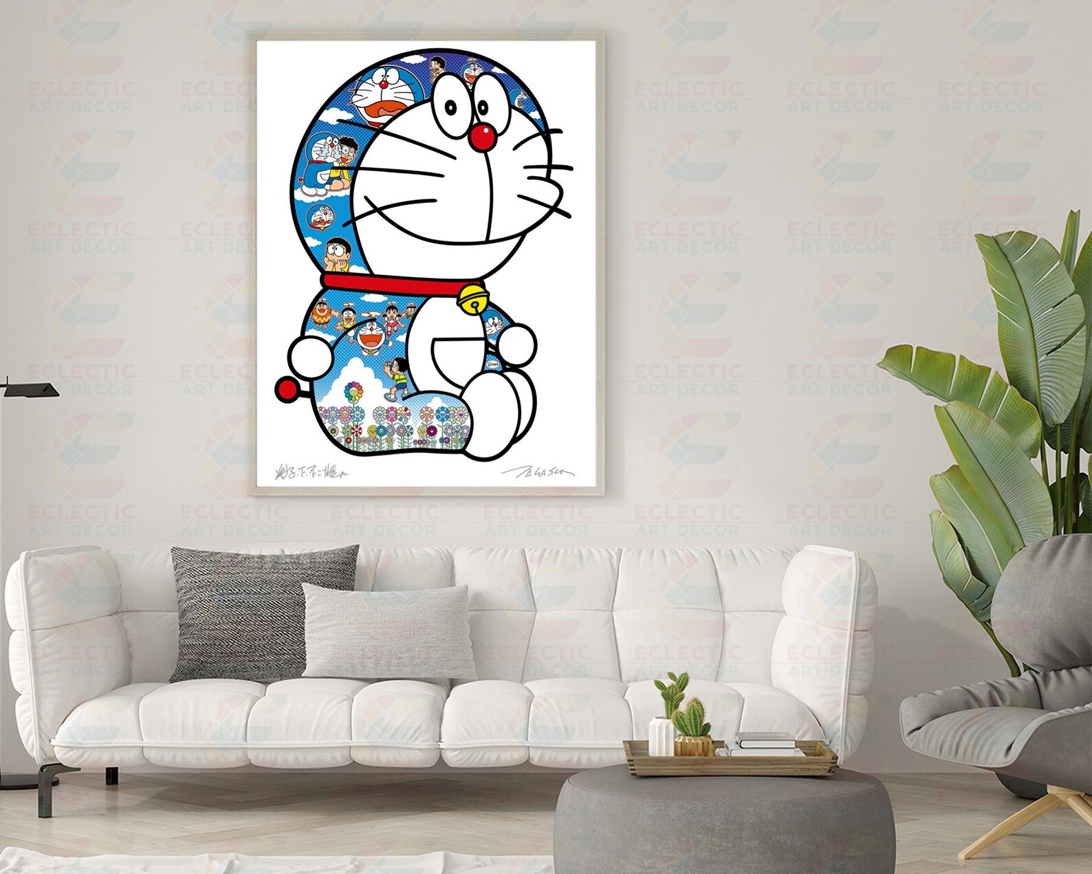 Takashi Murakami Doraemon Crying and Laughing Canvas Wrap - Etsy