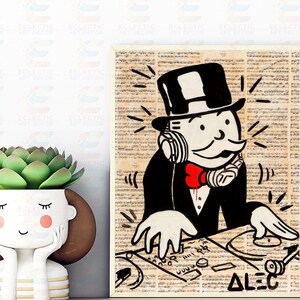 Alec Monopoly DJ MC Monopoly Canvas Wrap UV Printed Poster Floating ...