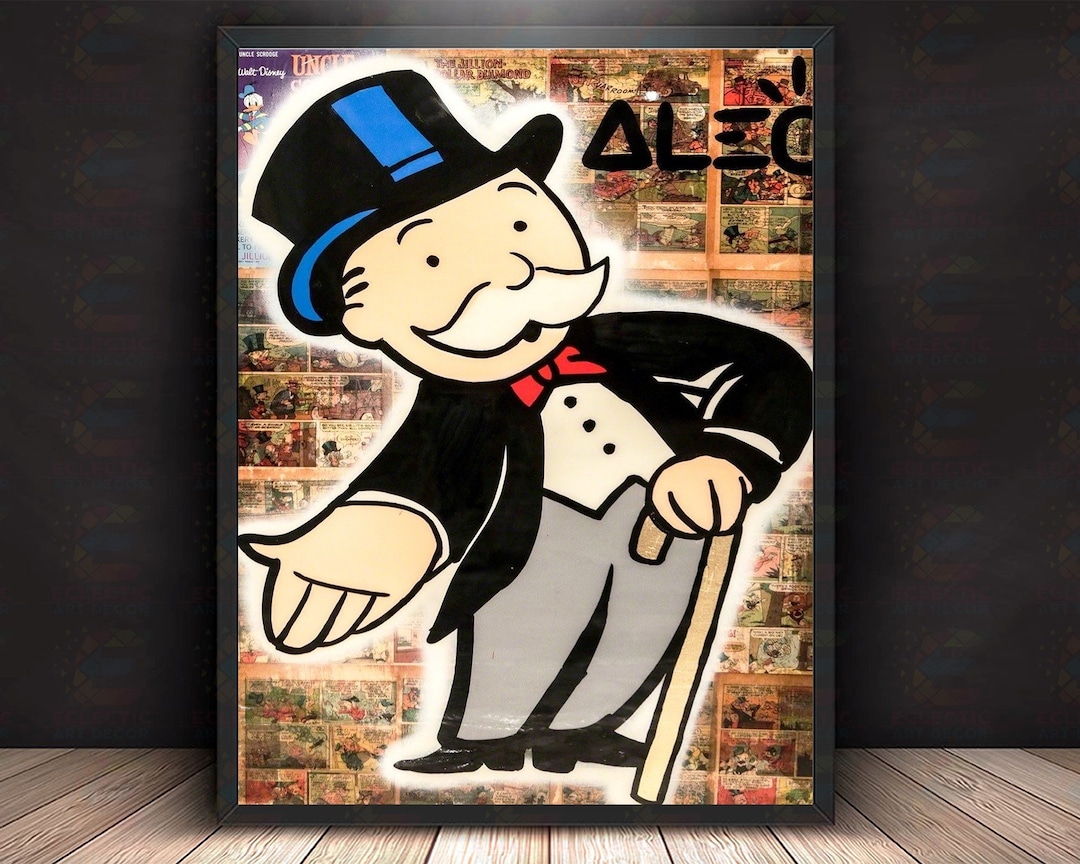 Alec Monopoly Presenting Mr Monopoly Canvas Wrap UV Printed Poster ...