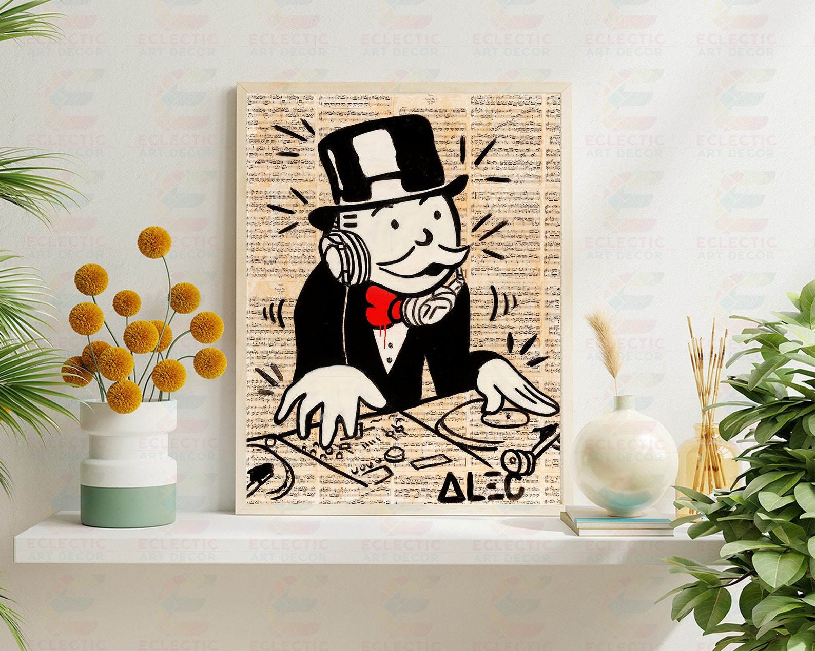 Alec Monopoly DJ MC Monopoly Canvas Wrap UV Printed - Etsy