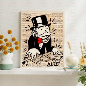 Alec Monopoly DJ MC Monopoly Canvas Wrap UV Printed Poster Floating ...