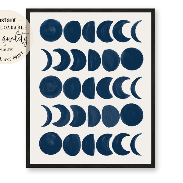 Moon Phase Wall Art - Etsy
