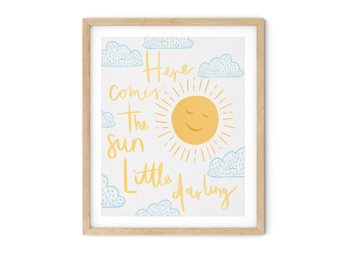 Wall Art Here Comes the Sun the Beatles Lyrics Rock N Roll - Etsy