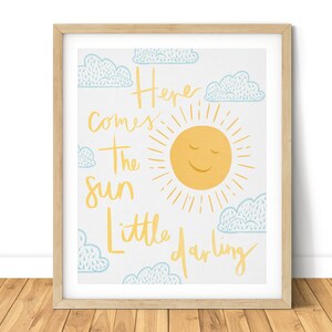 Wall Art Here Comes the Sun the Beatles Lyrics Rock N Roll - Etsy