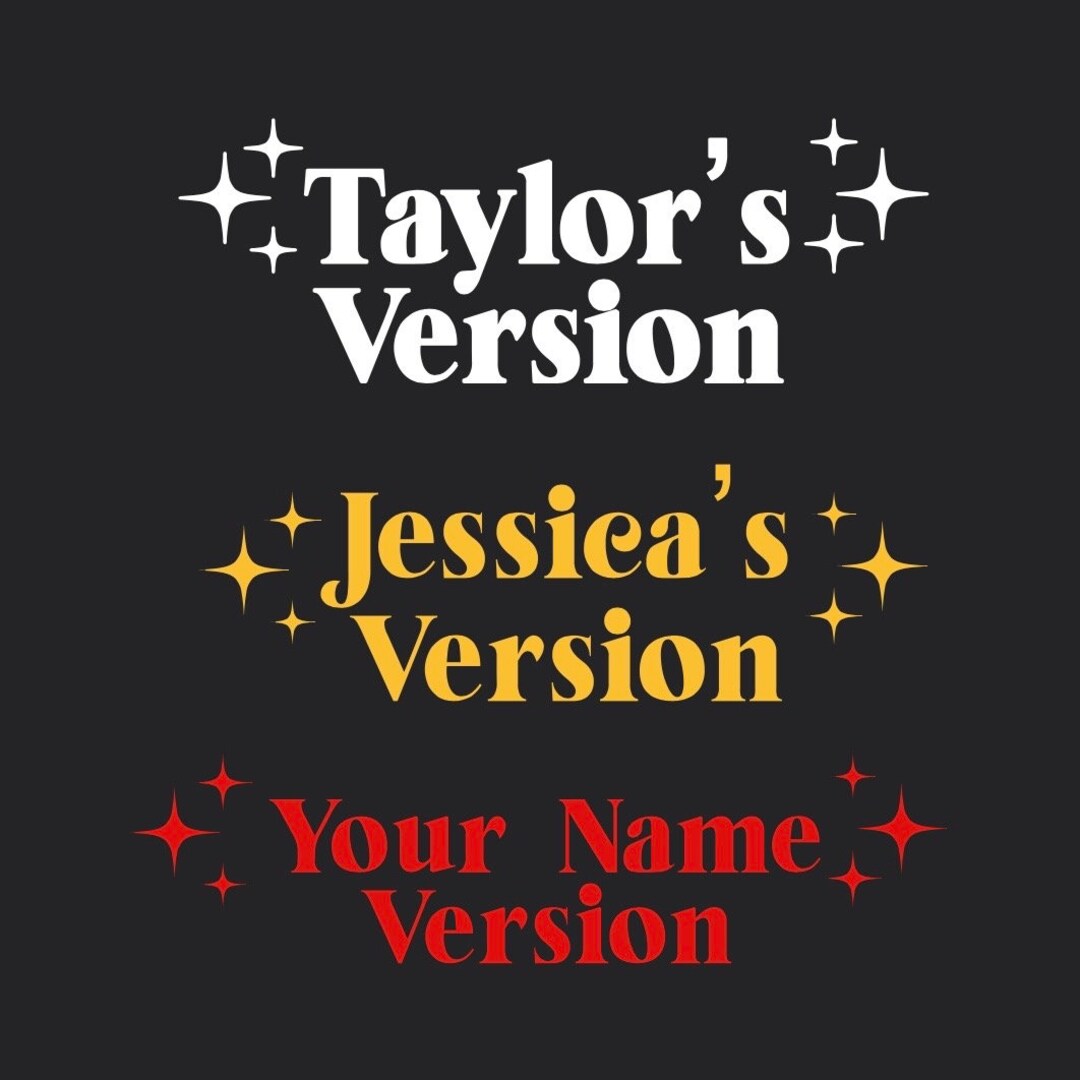 Iron on Patch YOUR VERSION / Taylors Version Customisable Patch for ...