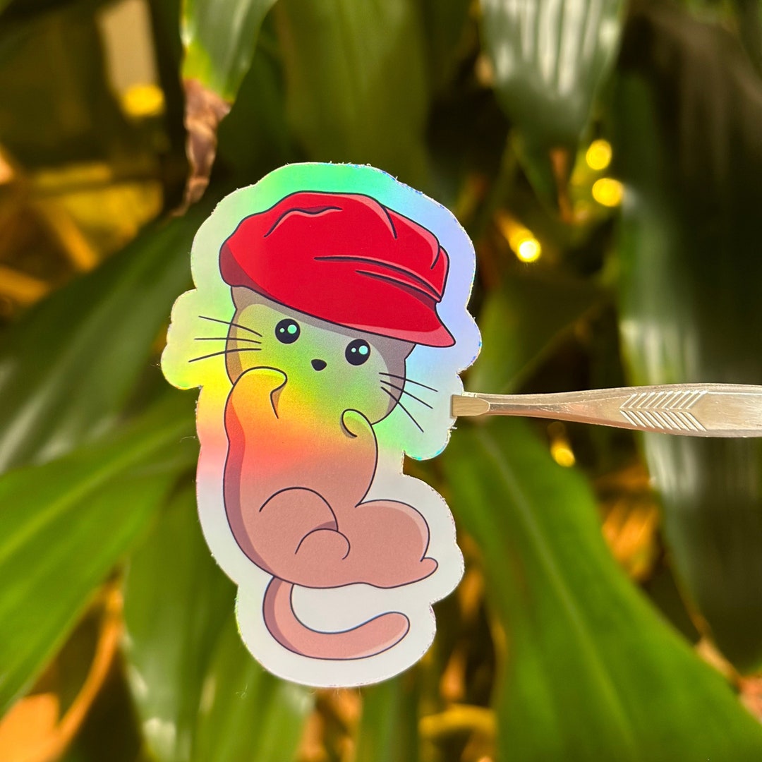 HOLOGRAPHIC Taylor S Red Album Chibi Cat Sticker Decal High Quality ...