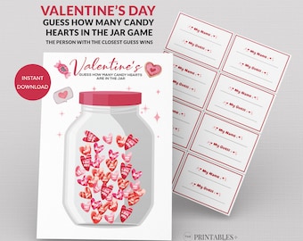 Candy in Jar Printable - Etsy