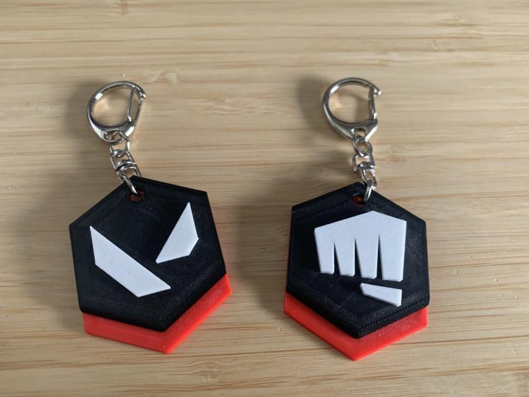 Valorant Gun Buddy Keychain - Riot Fist & Valorant Logo Variants - Etsy