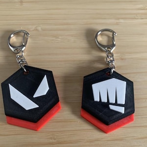Valorant Gun Buddy Keychain - Riot Fist & Valorant Logo Variants - Etsy