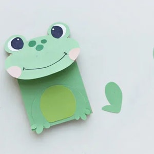 Frog Paper Bag Puppet Craft Template With Directions - Etsy