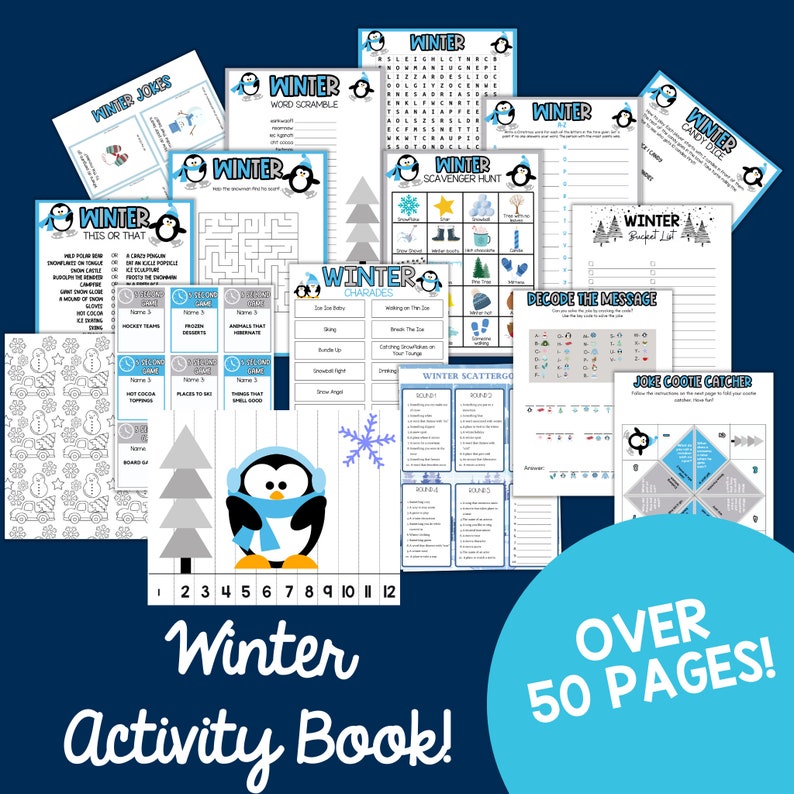 Winter Activity Pack, Winter Mega Game Bundle, Winter Activity Bundle ...