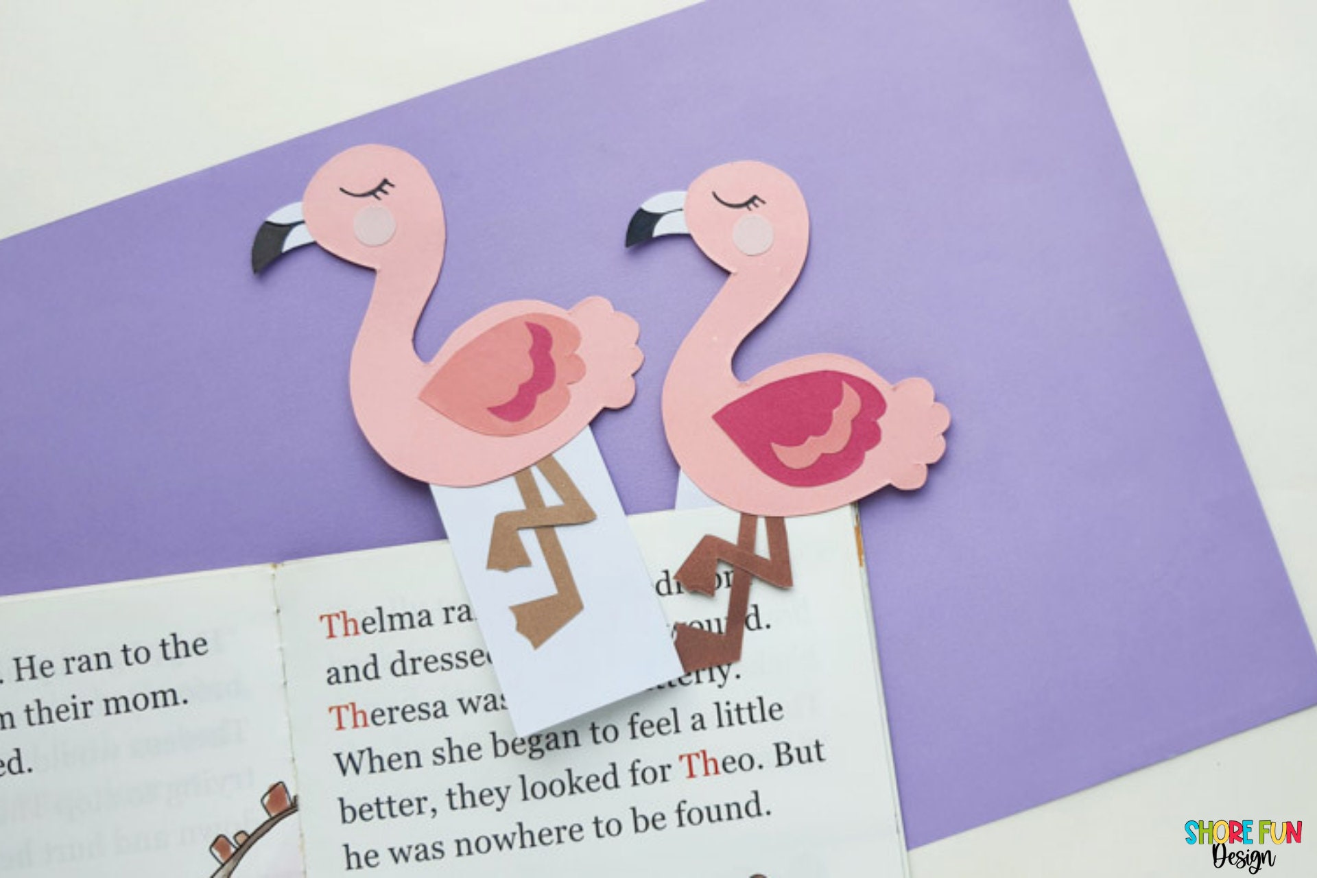 Flamingo Bookmark Craft Template With Directions - Etsy