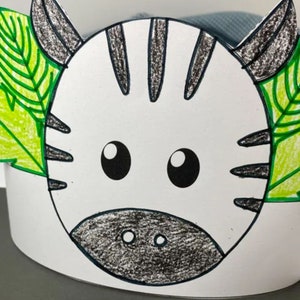 Zebra Headband Papercraft Template With Directions - Etsy