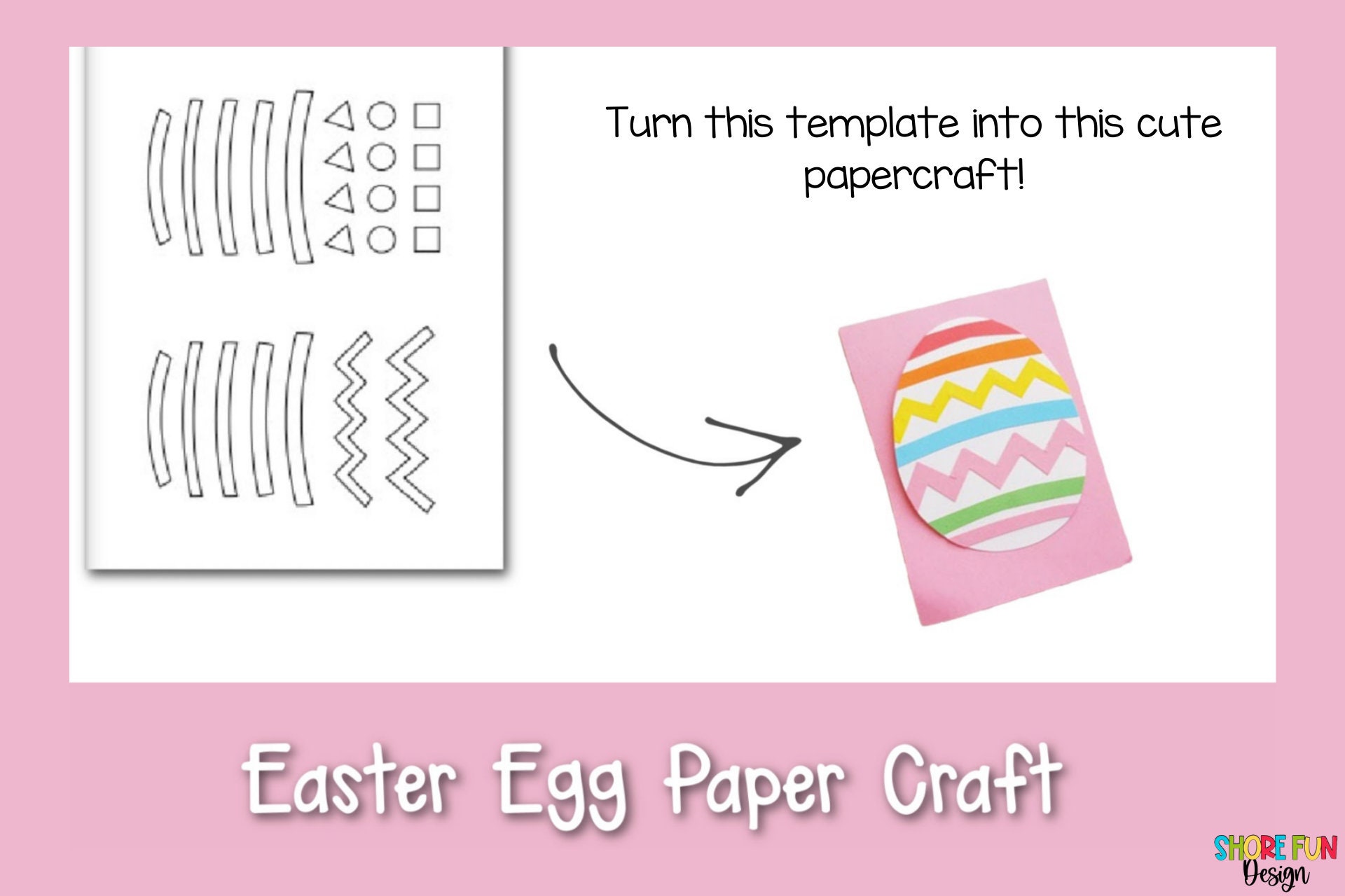 Easter Egg Papercraft Template With Directions - Etsy