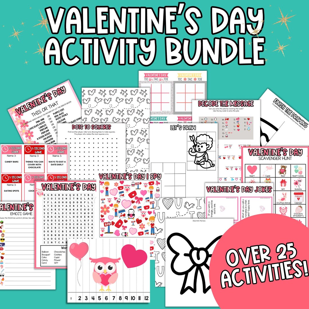 Valentine's Day Activity Pack, Valentine's Mega Bundle, Valentine's ...