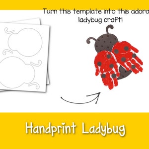 Handprint Ladybug Craft Template With Directions - Etsy