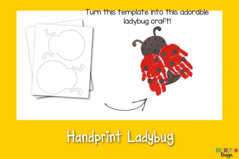 Handprint Ladybug Craft Template With Directions - Etsy