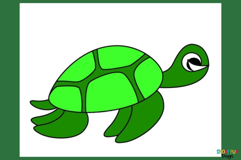 Printable Turtle Craft Template With Directions - Etsy