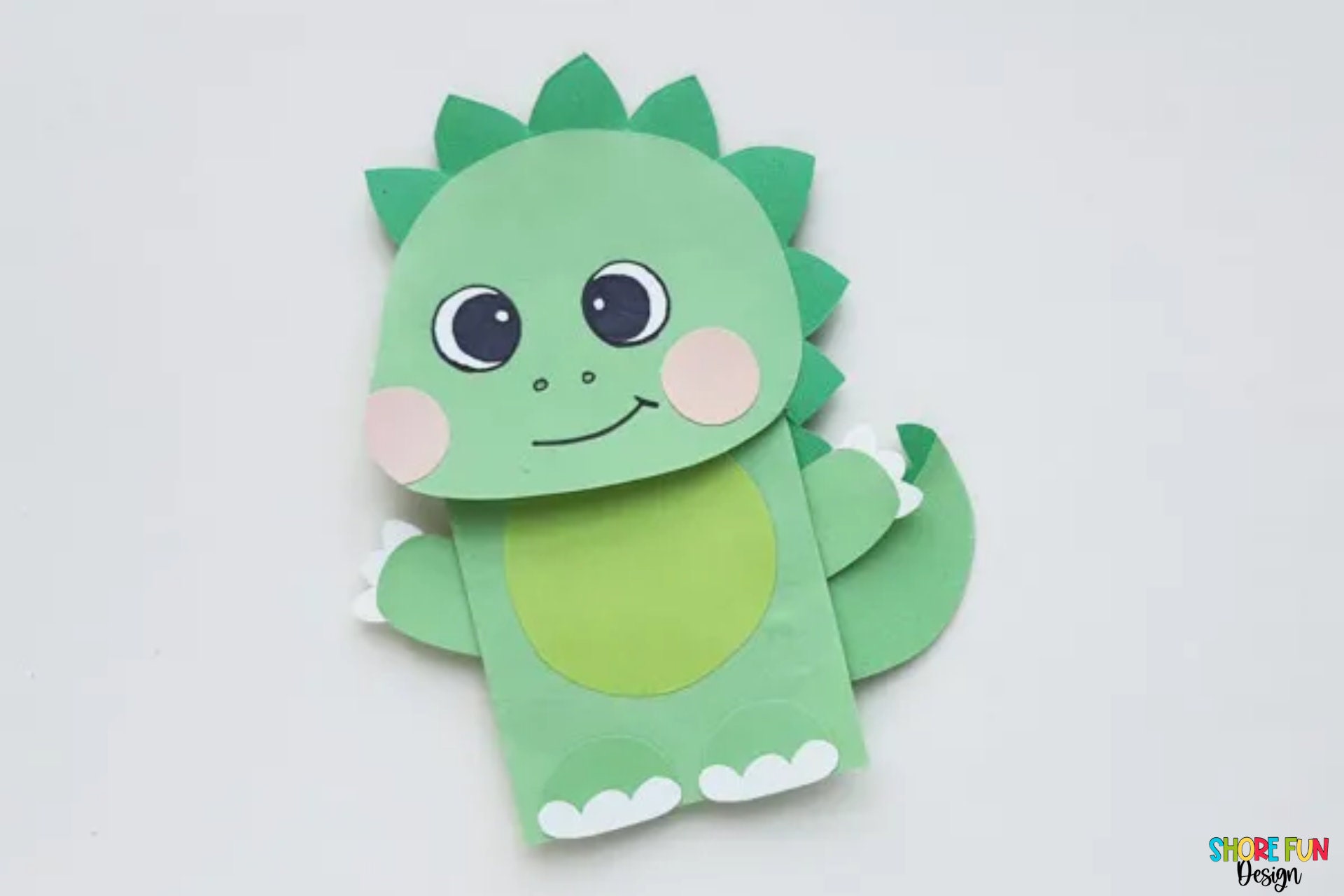 Dinosaur Paper Bag Puppet Craft Template With Directions - Etsy