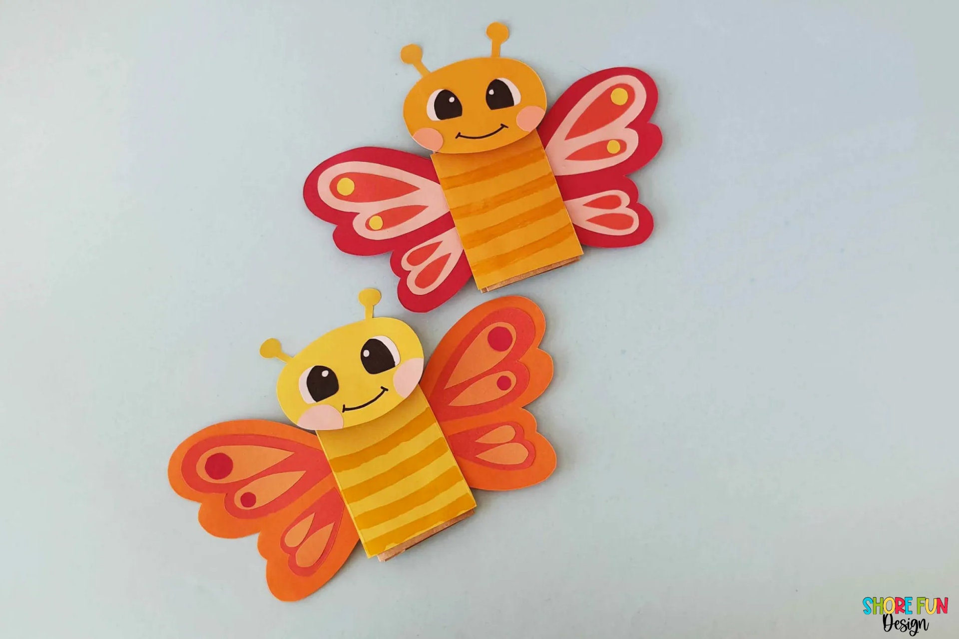 Butterfly Paper Bag Puppet Craft Template With Directions - Etsy