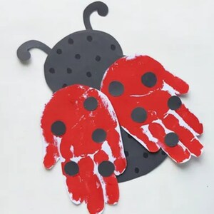 Handprint Ladybug Craft Template With Directions - Etsy